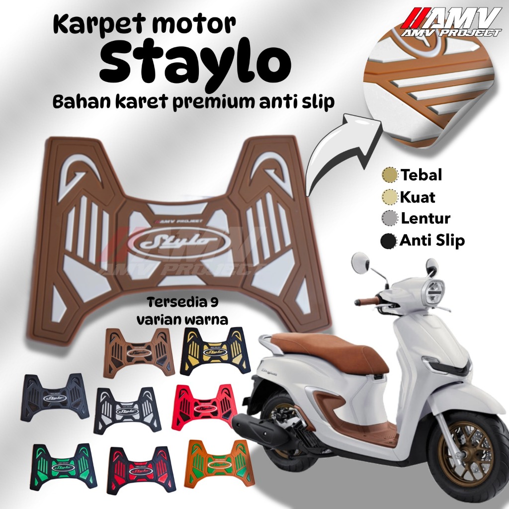 Jual Karpet Pijakan Kaki Honda Stylo 160cc Bahan Karet Premium | Shopee Indonesia