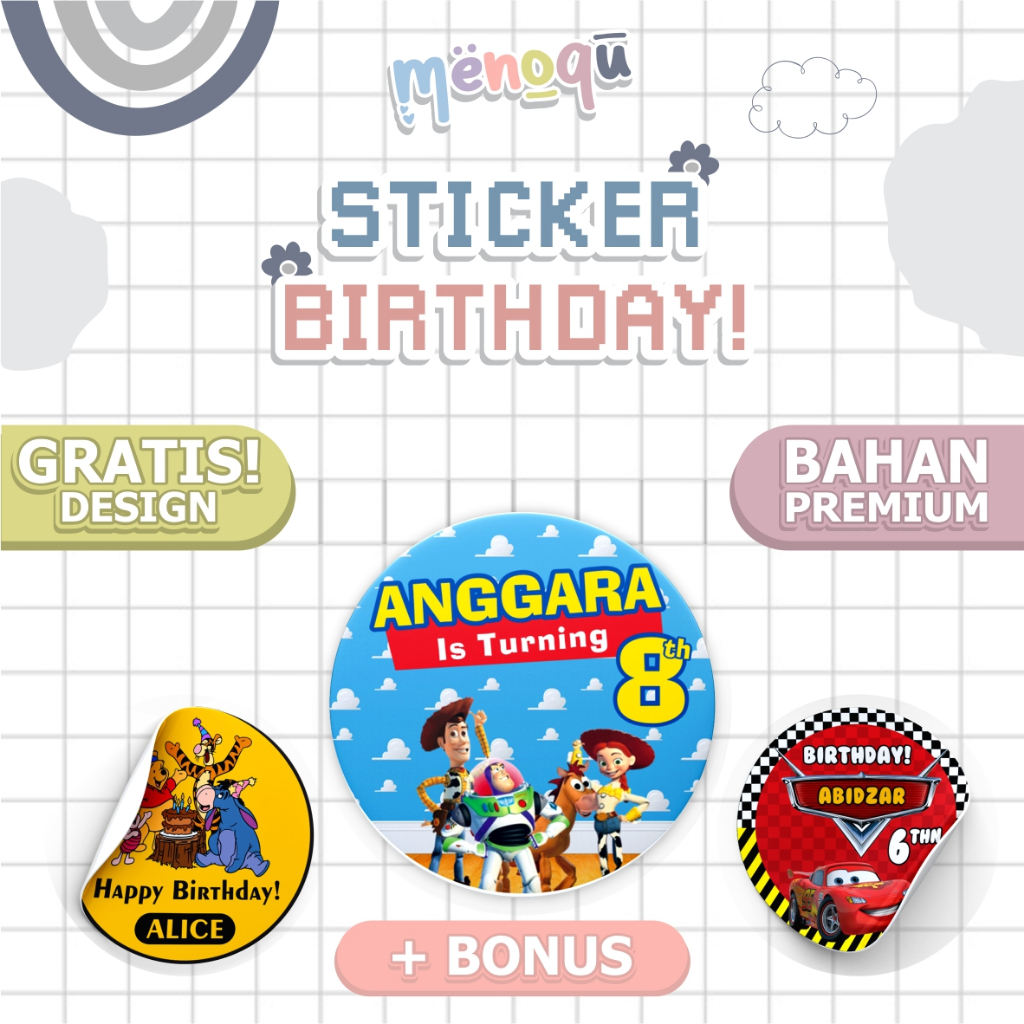 Jual STIKER ULANG TAHUN / STIKER ULTAH / STIKER BIRTHDAY / STIKER ...
