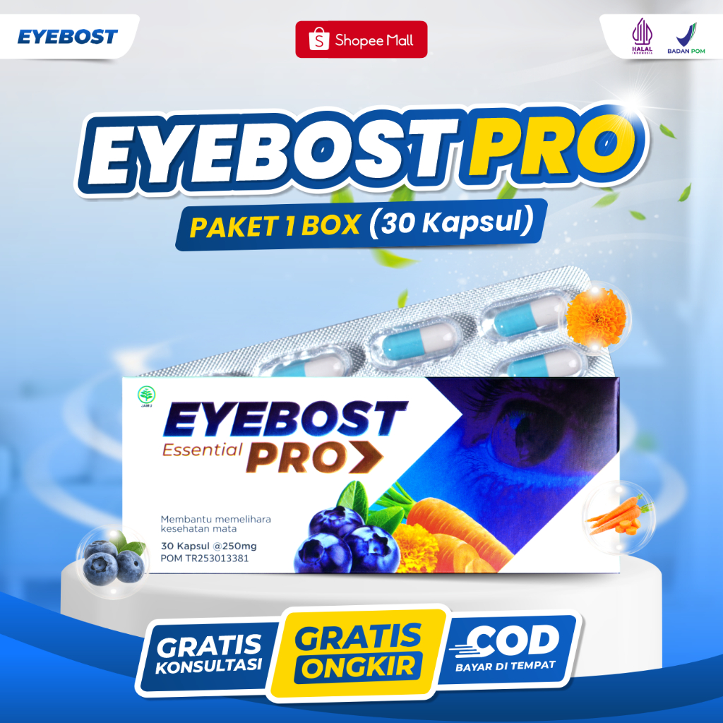 Jual Eyebost Pro - Suplemen Mata Minus Buram Vitamin Obat Mata Herbal ...