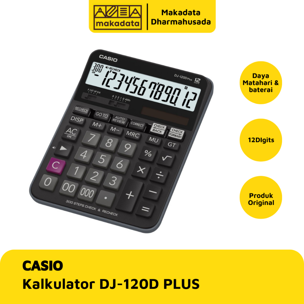 Jual CALCULATOR / KALKULATOR CASIO DJ-120D PLUS | Shopee Indonesia