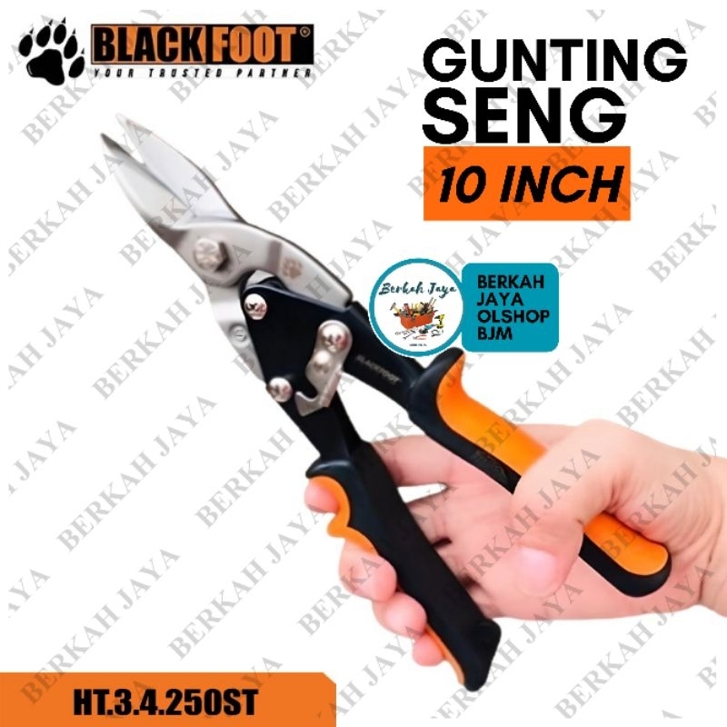 Jual Gunting Seng Baja ringan BLACKFOOT 10" | Tang Potong lurus Flat ...