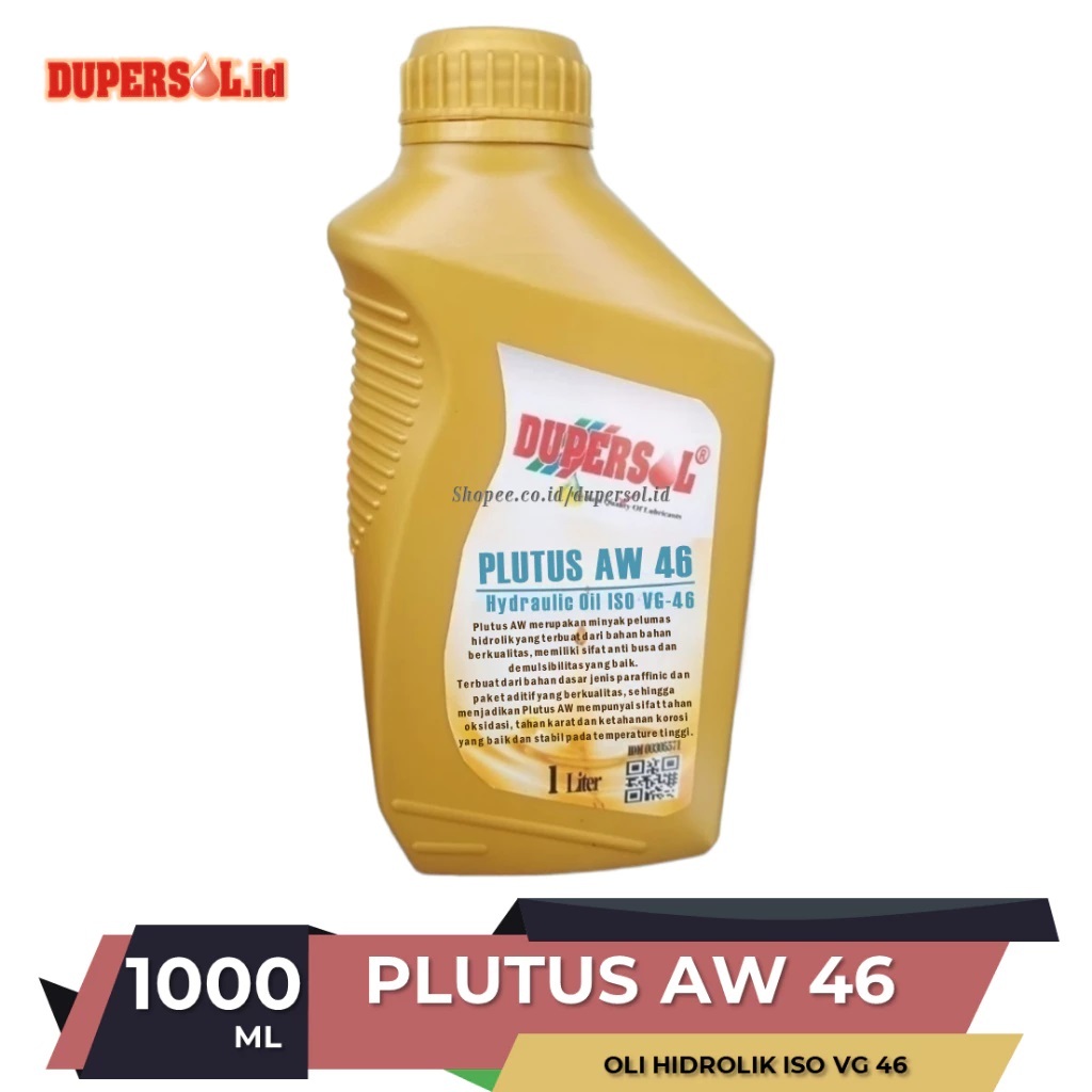 Jual DUPERSOL PLUTUS AW 46 / Oli Hidrolik Iso VG 46 ( ECER REPACK 1 ...
