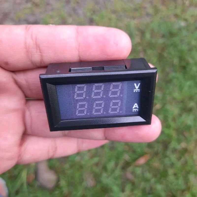 Jual Dual Combo Voltmeter Ammeter Volt Ampere Amper Meter DC 10A LED ...