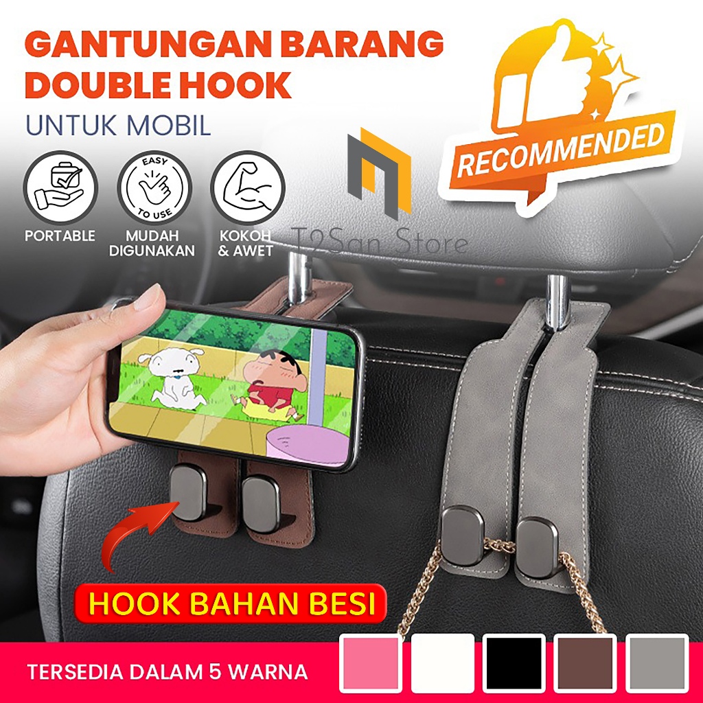 Jual Gantungan Barang Mobil Double Hook / Hanger Barang Mobil Kait ...