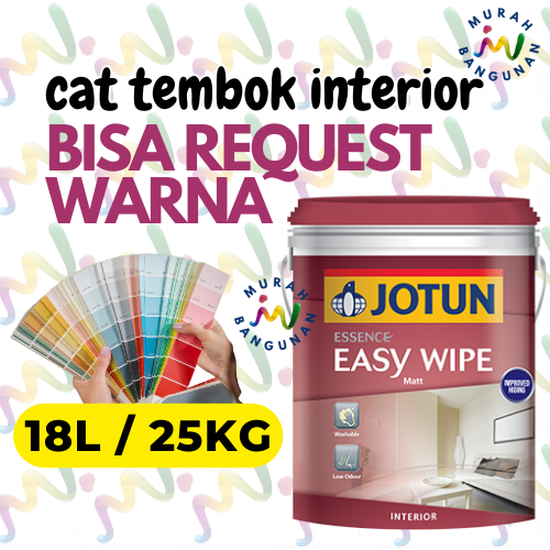Jual CAT INTERIOR JOTUN EASY WIPE 18 LITER 25 KG / 1 PAIL BISA CUSTOM WARNA TINTING / CAT DALAM ...
