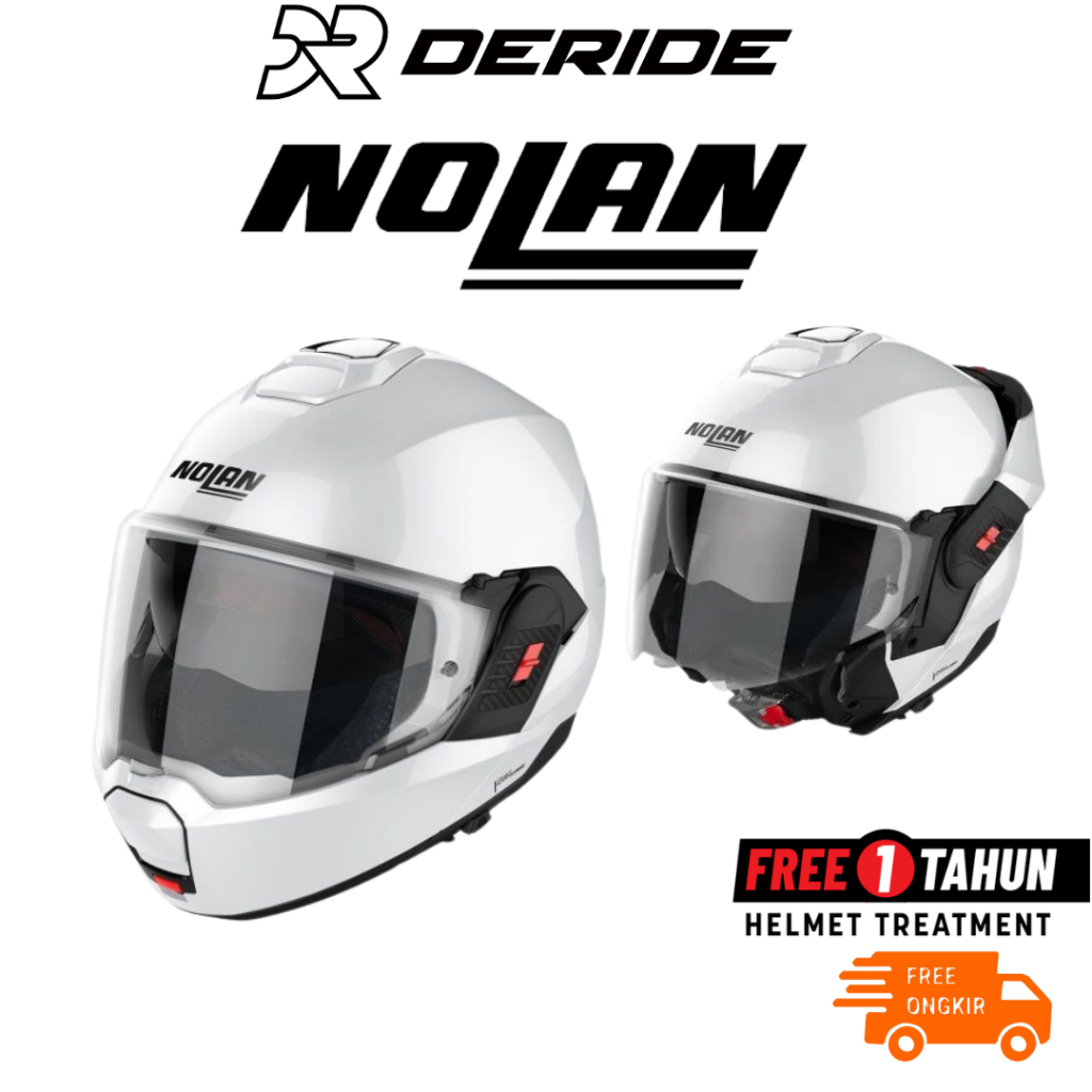 Jual Helm Modular N120-1 Classic Ncom 005 Metal White Glossy Modular ...