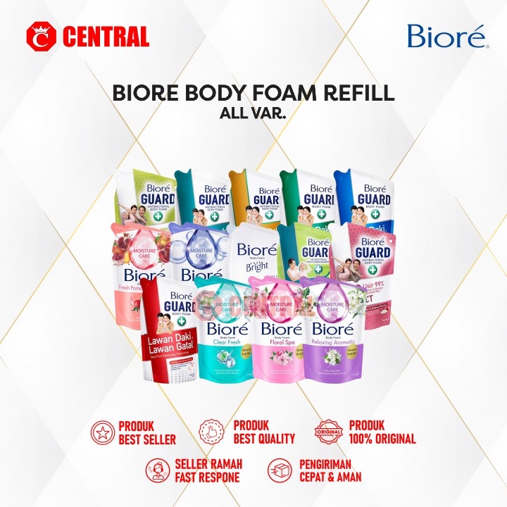 Jual BIORE BODY FOAM 220ML/250ML REFILL ALL VARIAN | Shopee Indonesia