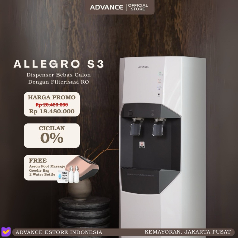 Jual Advance - Dispenser Tanpa Galon Allegro S3 | Filter Air Reverse ...