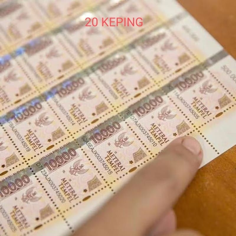 Jual Materai 10000 Materai Tempel 20 Keping | Shopee Indonesia
