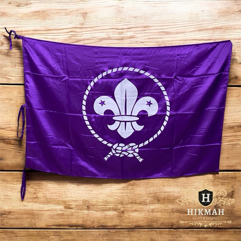 Jual Bendera pramuka wosm bendera logo wosm uk.90x135 Satin | Shopee ...