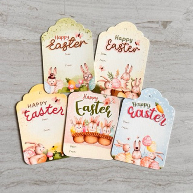 Jual 25pcs Hang Tag Easter Hangtag Card Mini Kartu Ucapan Paskah ...