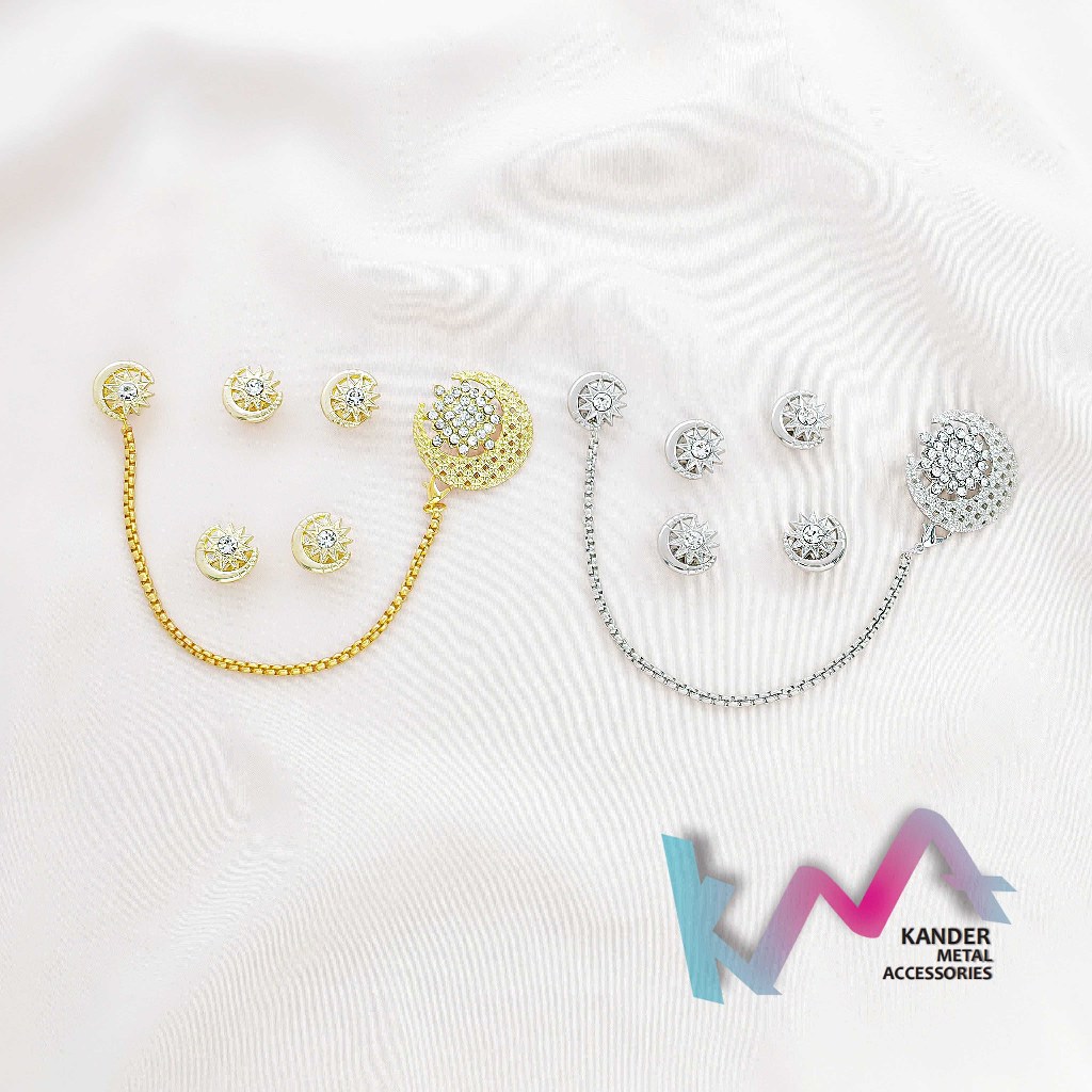 Jual KANDER Bros Pin Rantai Lencana Rumbai Kancing Butang Baju Melayu ...