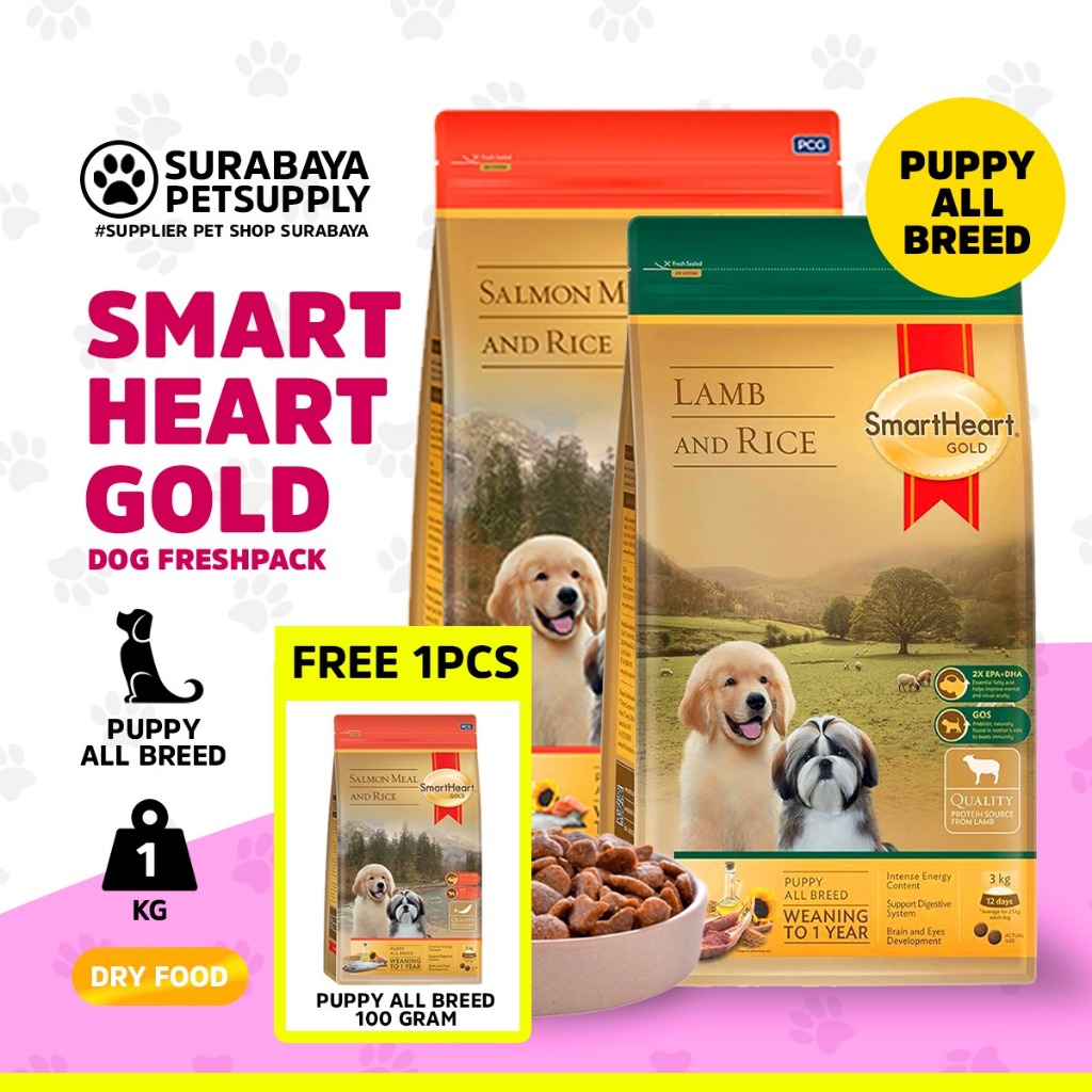 Jual Smartheart gold DOG Puppy All Breed 1kg Dryfood - Smart heart gold ...