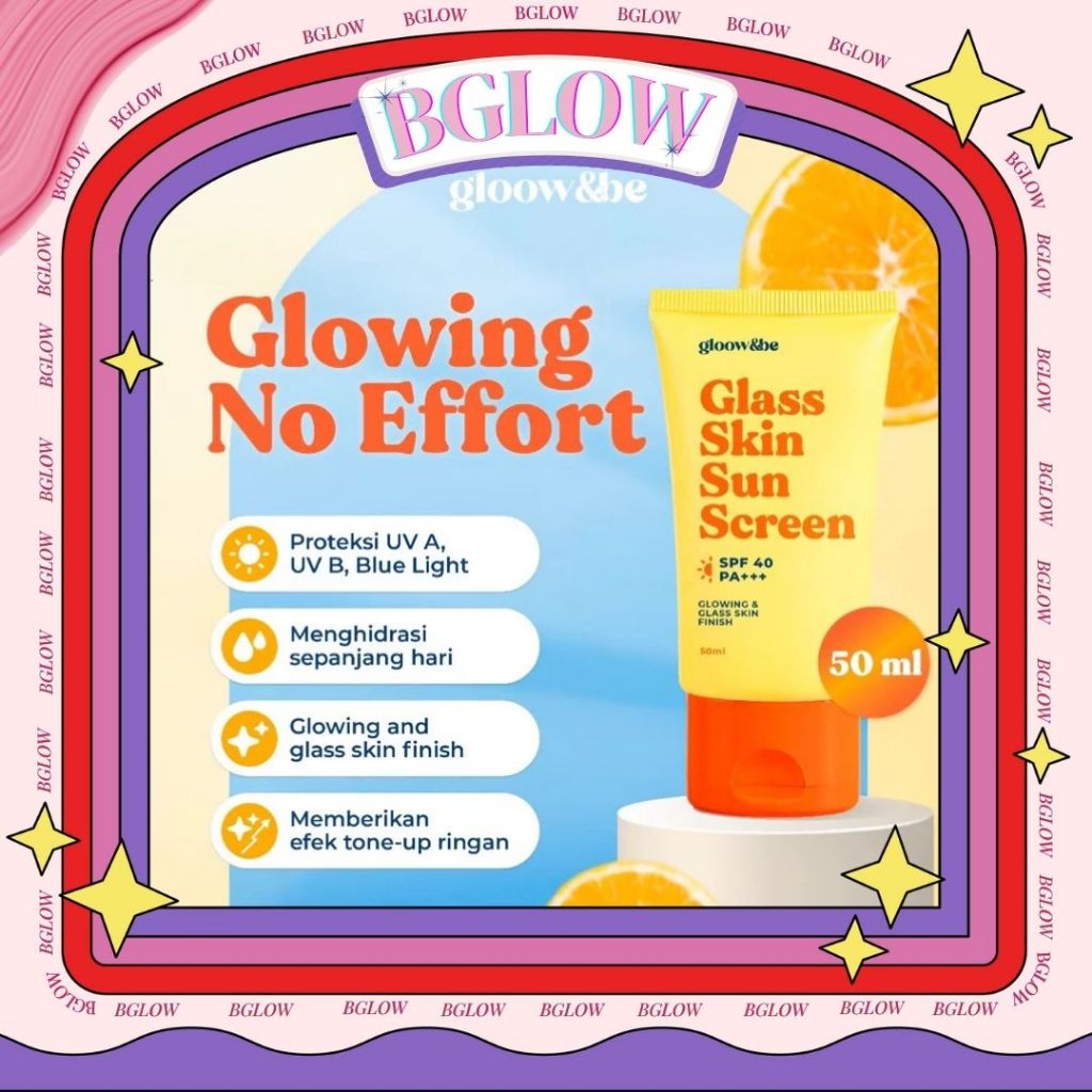Jual Gloow&bee Glass Skin Sunscreen SPF40 PA+++ BGLOW BEAUTYGLOWING ...