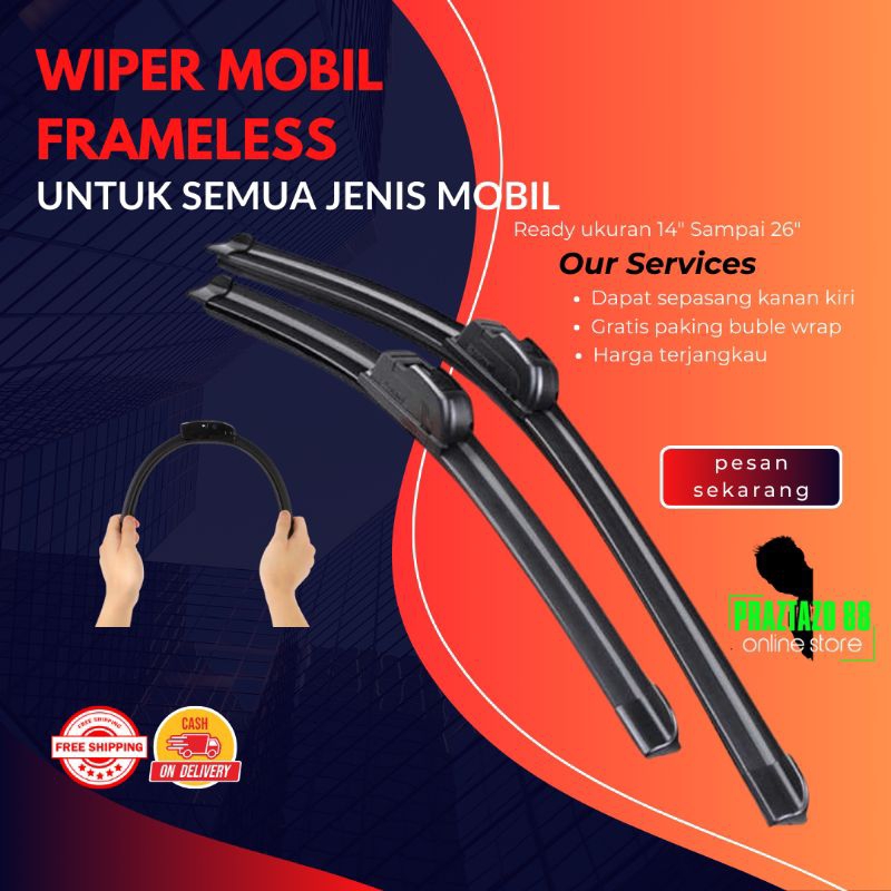 Jual Promo Wiper Mobil Frameless Untuk Semua Jenis Mobil/Wiper kaca ...