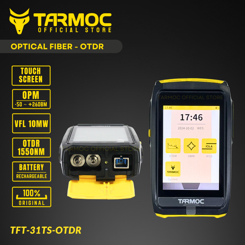 Jual Tarmoc TFT-31TS-OTDR | Smart mini Touch Screen OTDR 80KM | OPM ...