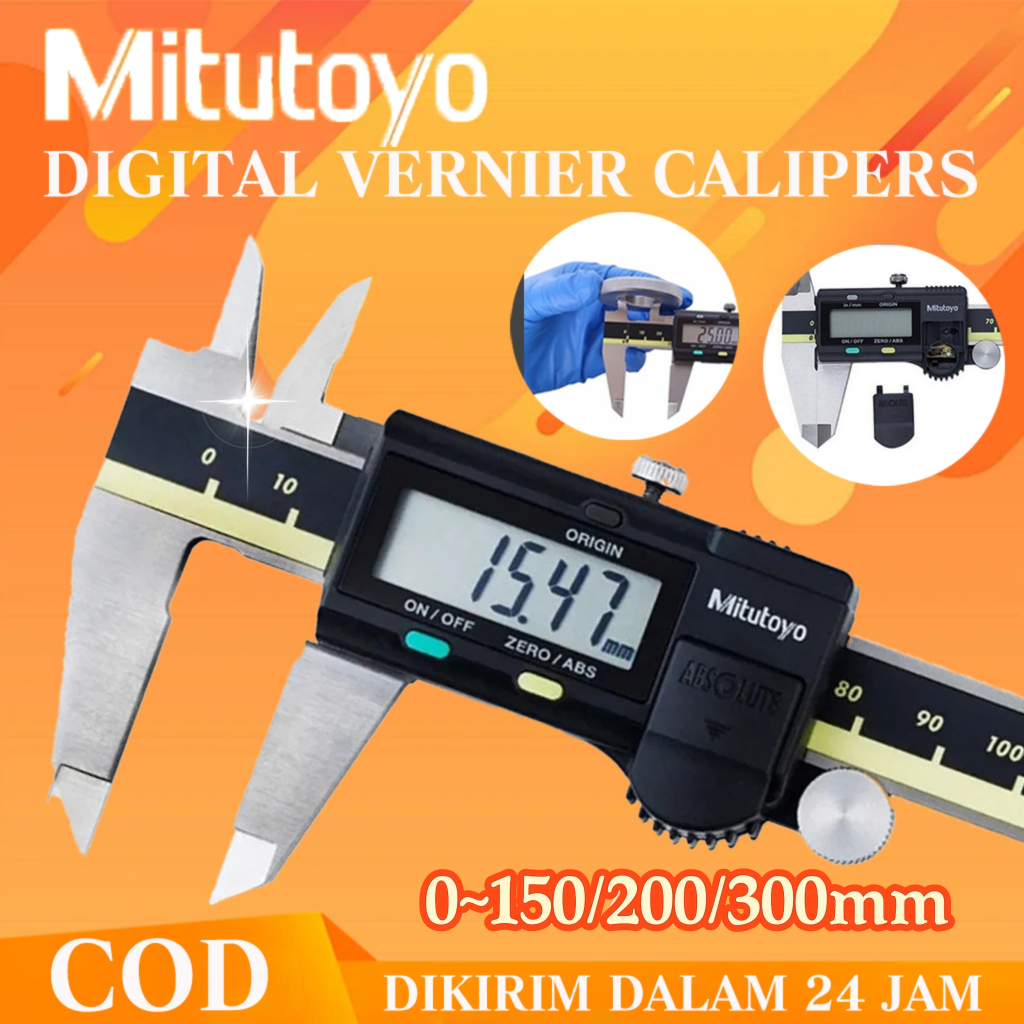 Jual Mitutoyo Vernier Ruler LCD Digital Caliper Stainless Steel Presisi ...