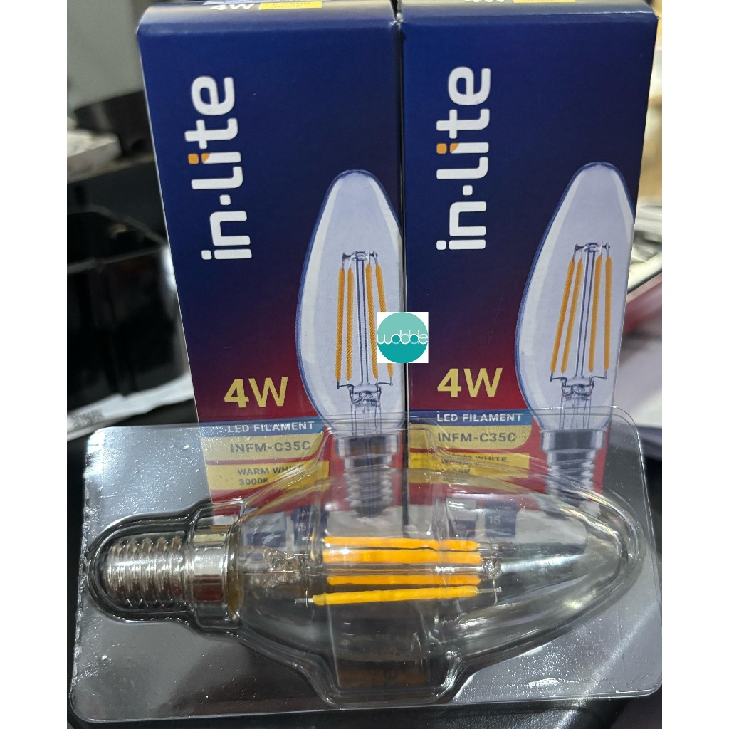 Jual LAMPU IN LITE INLITE LED CANDLE FILAMENT BOHLAM FILLAMENT JANTUNG HIAS 4W 4 W 4WATT 4 WATT ...