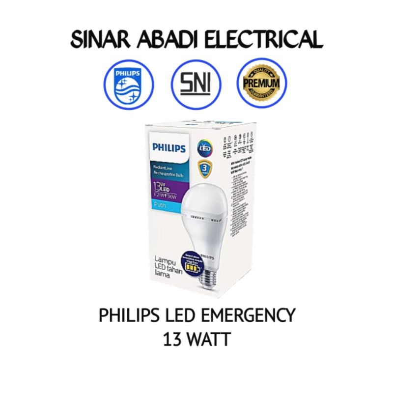 Jual PHILIPS Lampu LED Emergency 13 Watt 13w RadiantLine Rechargeable - Putih 6500K | Shopee ...