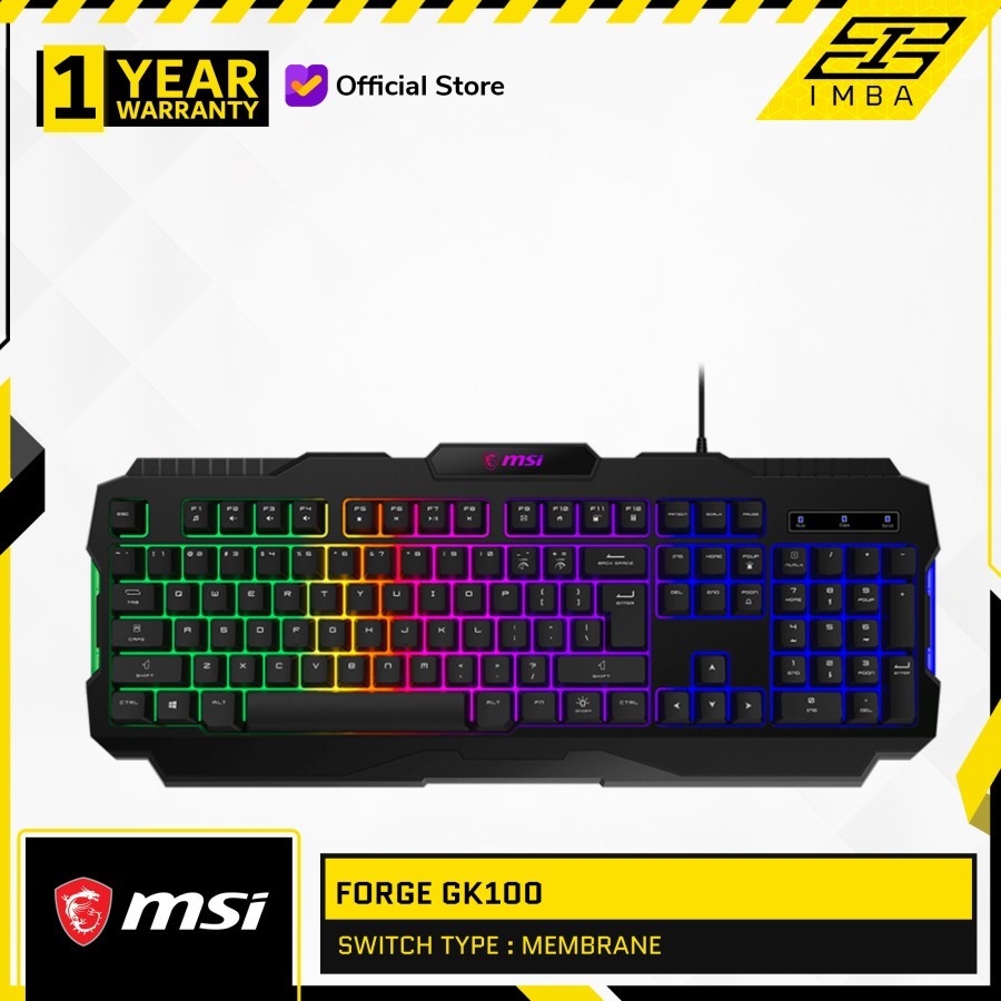 Jual MSI KEYBOARD FORGE GK100 | Shopee Indonesia