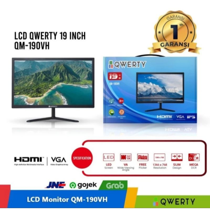 Jual Led Monitor Qwerty 19 inch HDMI VGA | Shopee Indonesia