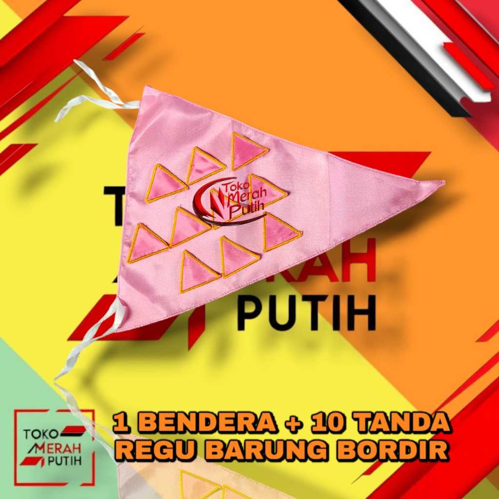 Jual (1 Bendera+10 tanda barung) Bendera barung pramuka siaga warna ...