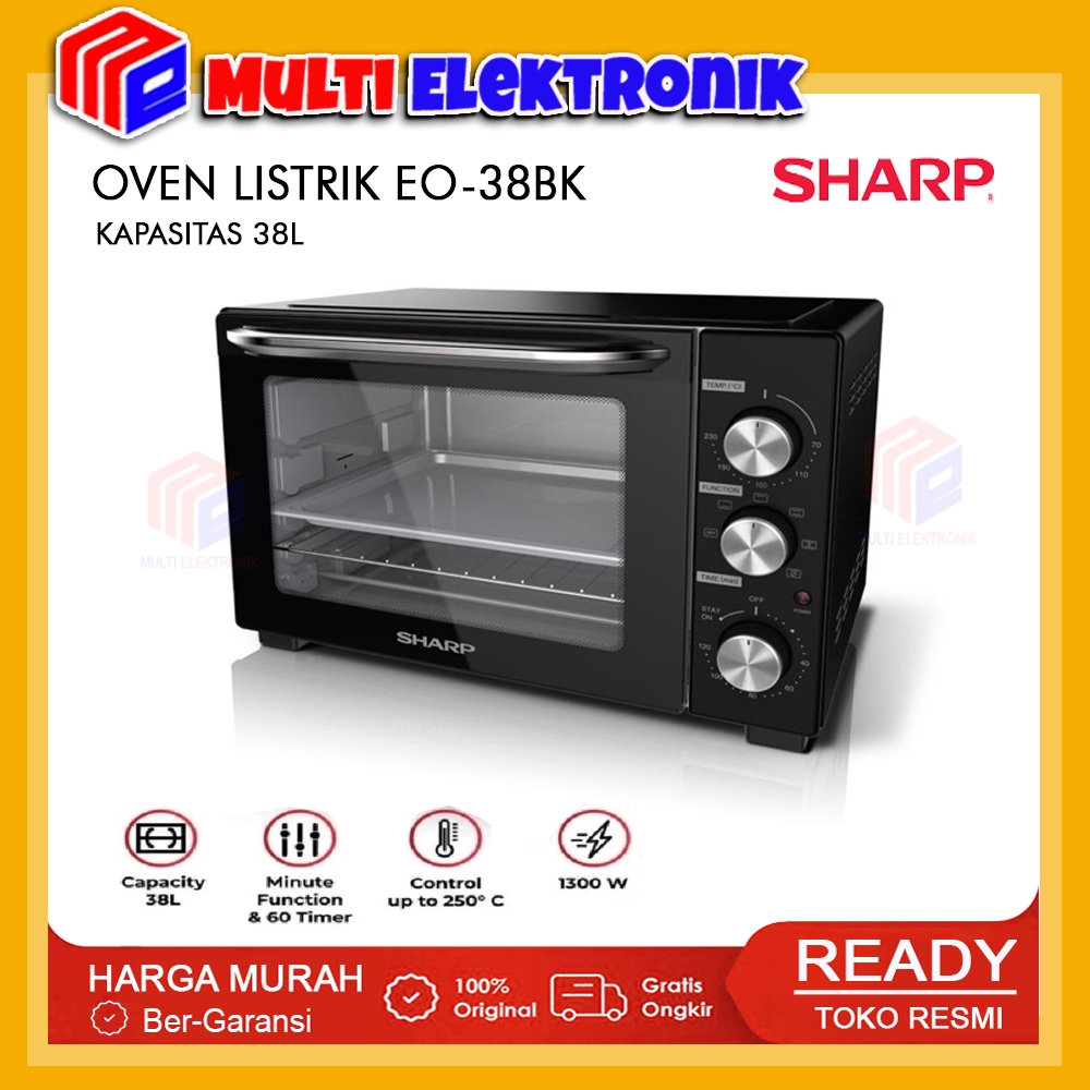 Jual SHARP Oven Listrik 38 Liter EO-38BK / EO 38BK / EO38BK Toast Grill ...