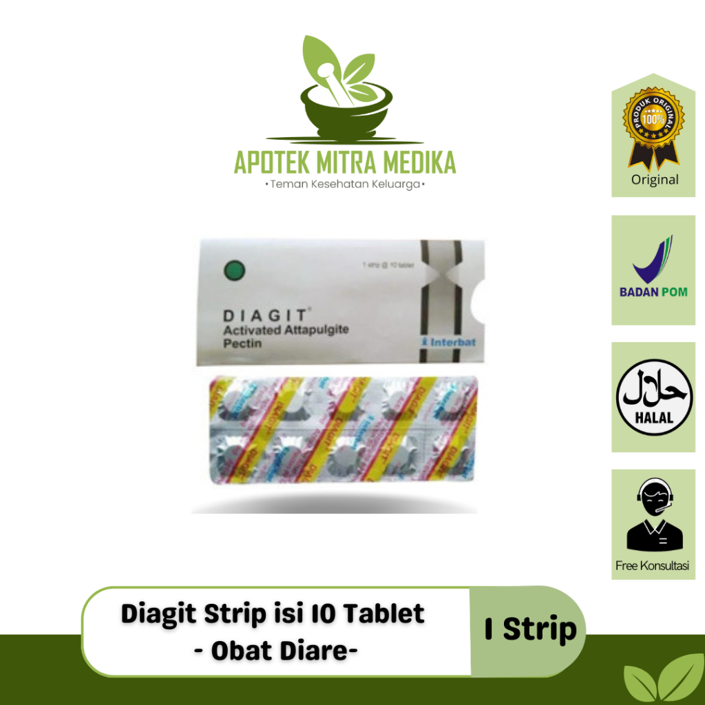 Jual Diagit Strip isi 10 Tablet - Obat Diare | Shopee Indonesia