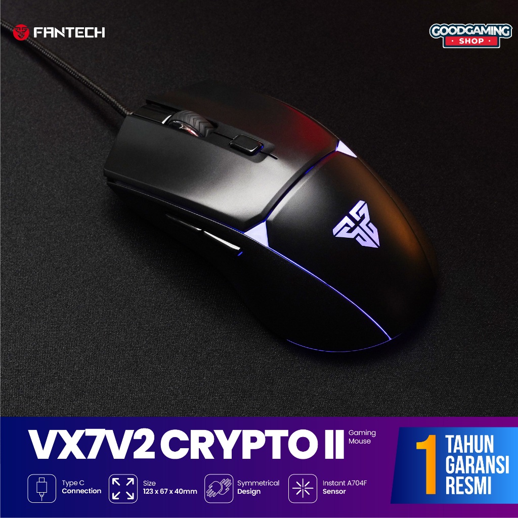 Jual FANTECH VX7V2 / VX7-V2 / WG-7 V2 / WG-7V2 CRYPTO II GAMING MOUSE ...