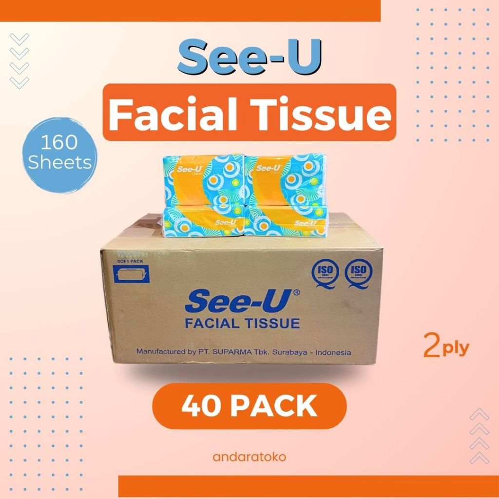 Jual Tisu See U Facial Classic 160 Sheets - isi 40 Pack (2Ply) | Shopee ...