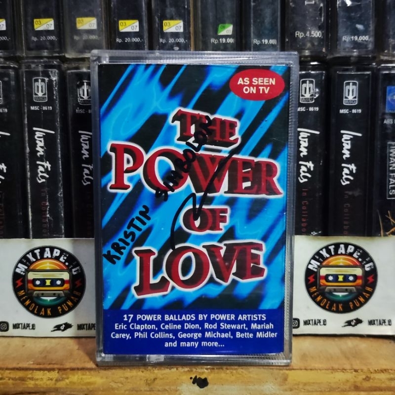 Jual Kaset Pita - The Power Of Love - Kompilasi Barat - Eric Clapton - Celine Dion - Rod Stewart ...
