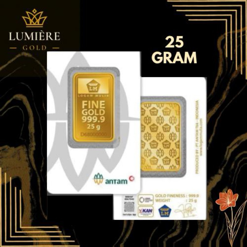 Jual Logam Mulia ANTAM Press ( LM ) 25 gram | Shopee Indonesia