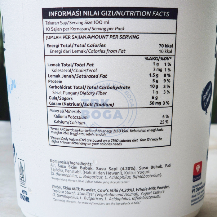 Jual Biokul Yogurt Plain ( Set / Greek ) Original Low Fat Fiber No ...