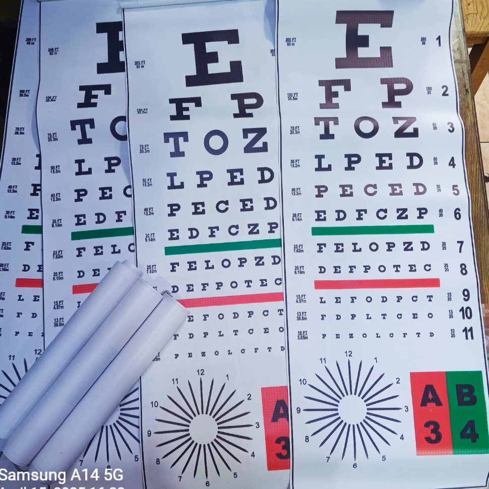 Jual SNELLEN CHART / ALAT BANTU TES PENGLIHATAN / SNELLEN TEST MATA ...