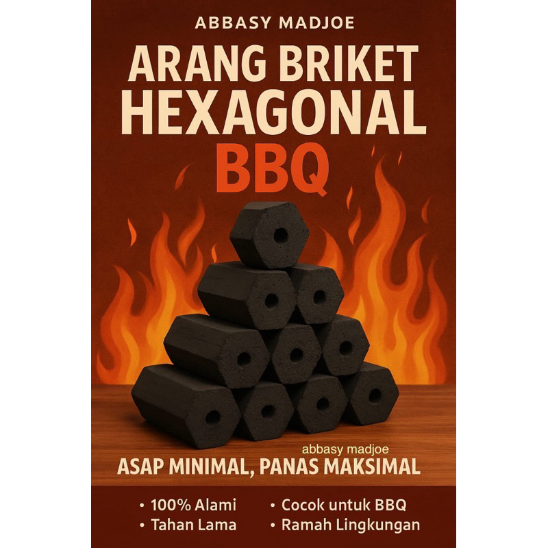 Jual Briket Arang Hexagon BBQ – Praktis untuk Bakar-Bakar | Shopee Indonesia