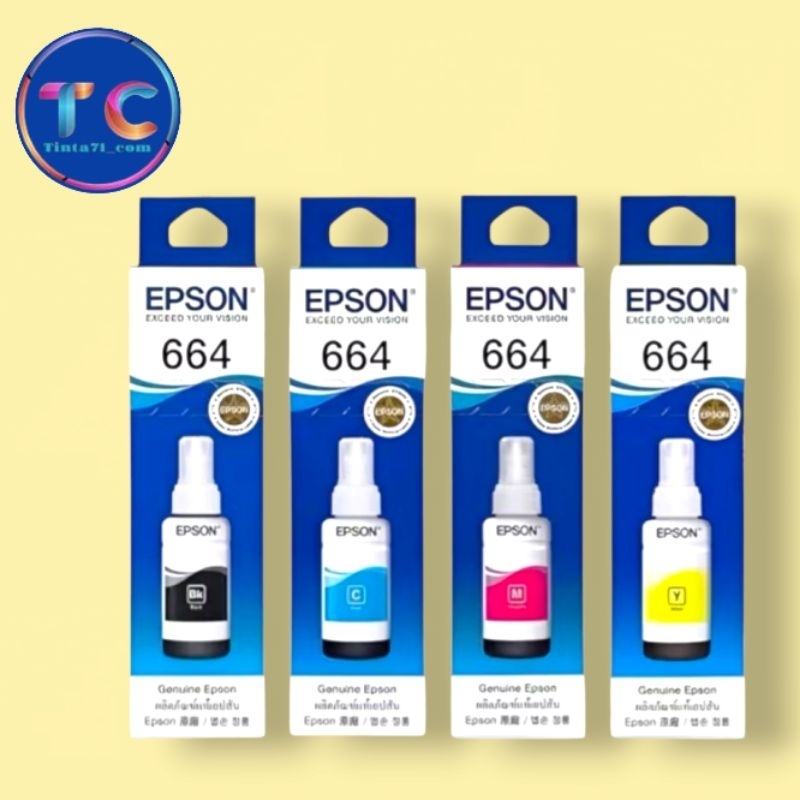 Jual TINTA EPSON 664 BLACK AND COLOR ORIGINAL UNTUK TIPE PRINTER EPSON L100 L110 L120 L200 L210 ...