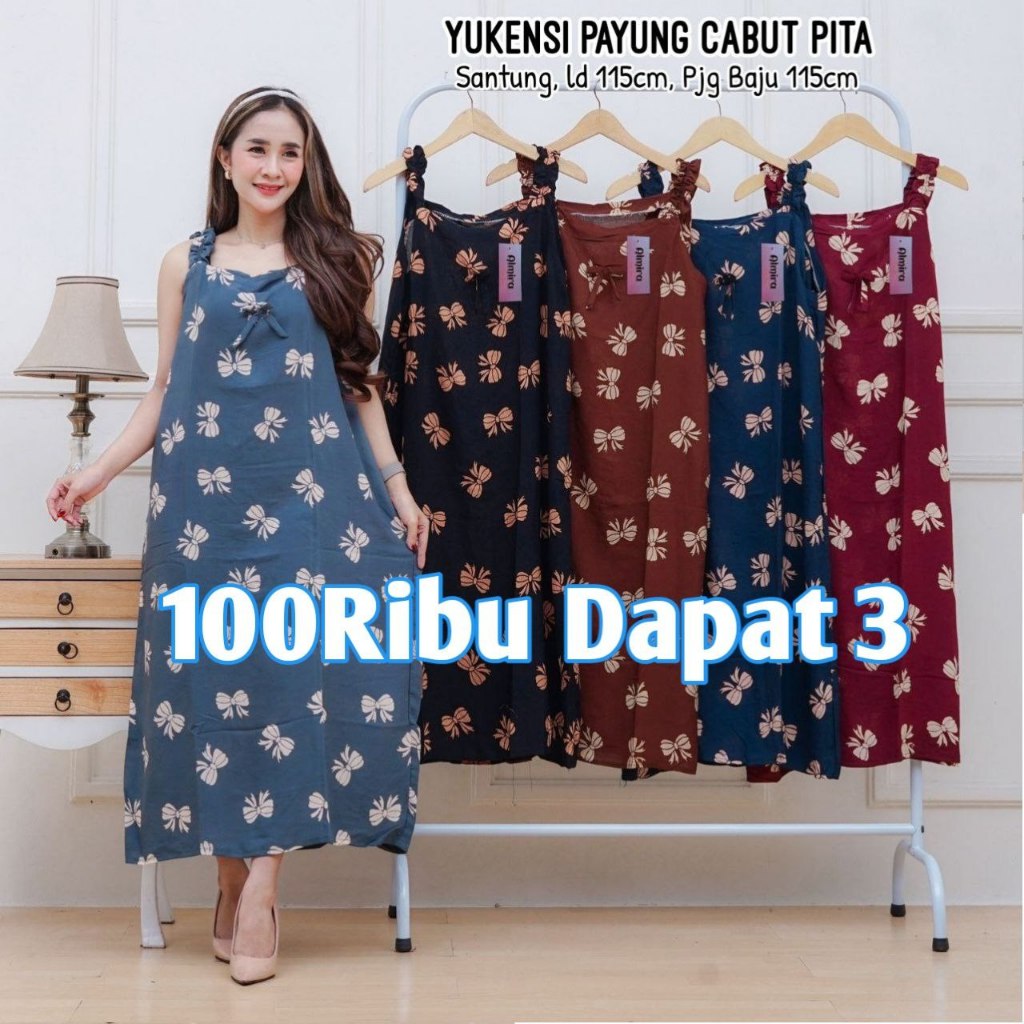 Jual Home Dress Kekinian Daster Yukensi Rayon Terbaru 100 Ribu Dapat 3 ...