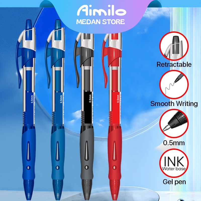 Jual Aimilo - Gel Pen Penulisan Halus Pulpen Gel 0.5mm Alat Tulis ...