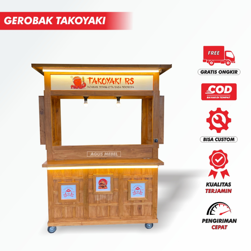 Jual GEROBAK TAKOYAKI LED STICKER FULL [TERMURAH] | Shopee Indonesia