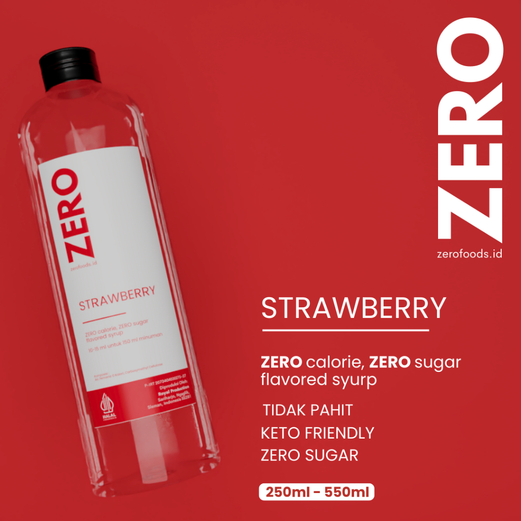 Jual ZERO Zero Sugar Syrup 50ml / Sirup Sample Sugar Free Bebas Gula ...