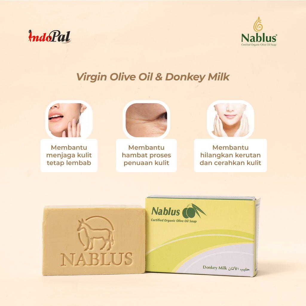 Jual Nablus Herbal Soap Donkey Milk 100 gr Sabun Asli Kota Nablus ...