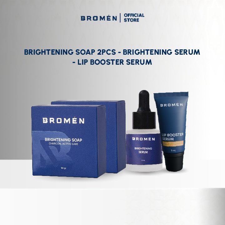 Jual Bromen Paket 2 Pcs Brightening Soap, 1 Serum Brightening dan Lip ...