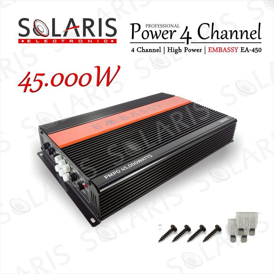 Jual POWER MOBIL 4 Channel 45000 Watt EMBASSY EA-450 | Shopee Indonesia