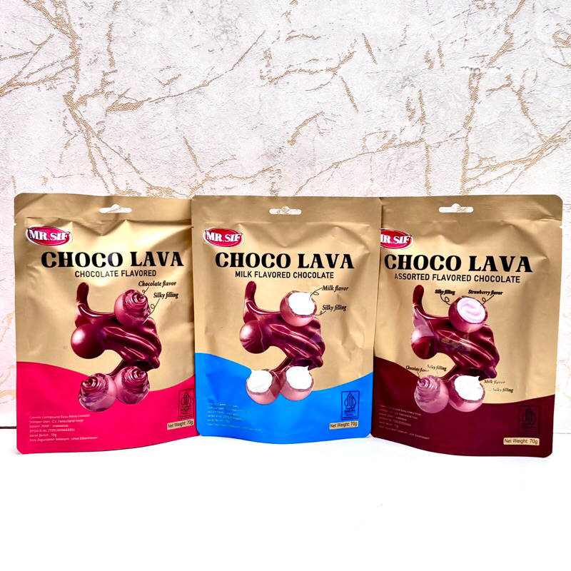 Jual MR.SIF Choco Lava Chocolate Ball Milk Dark Coklat 70gr | Shopee ...