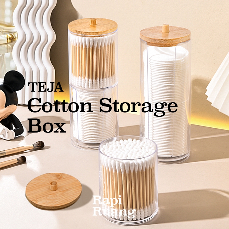 Jual Rapiruang - Teja Cotton Storage Box / Kotak kosmetik / kotak ...