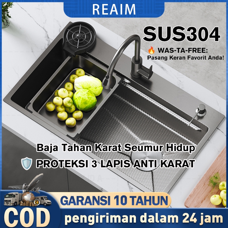 Jual Kitchen Sink stainless Hitam Modern Kitchen Sink set High Quality ...