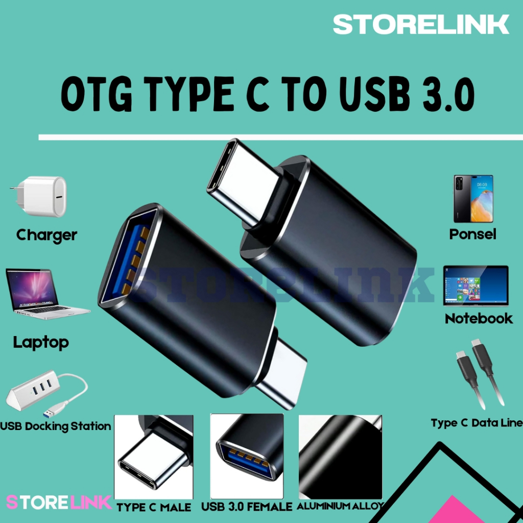 Jual Connector OTG Type C Male to USB 3.0 Female Kabel OTG Ingenuity ...