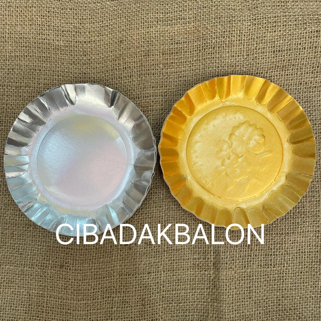 Jual Piring Kertas Gold Emas Silver / Piring Pesta / Piring Ulang Tahun HBD / Paper Plate ...