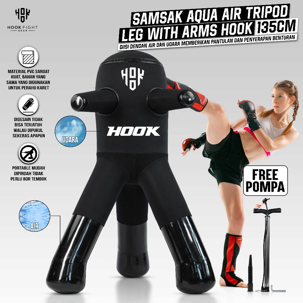 Jual Samsak Berdiri Anak Hook Tripod Leg Aqua Air 135cm Sansak Muay ...