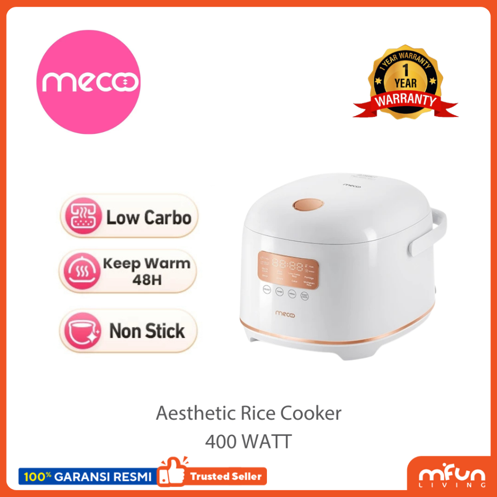 Jual Mecoo Most Aesthetic Rice Cooker UltraWarmth 48H 1.8L Low Carbo ...